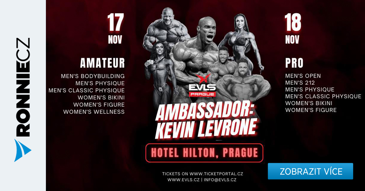 Kevin Levrone ambasadorem EVLS Prague Pro 2023!