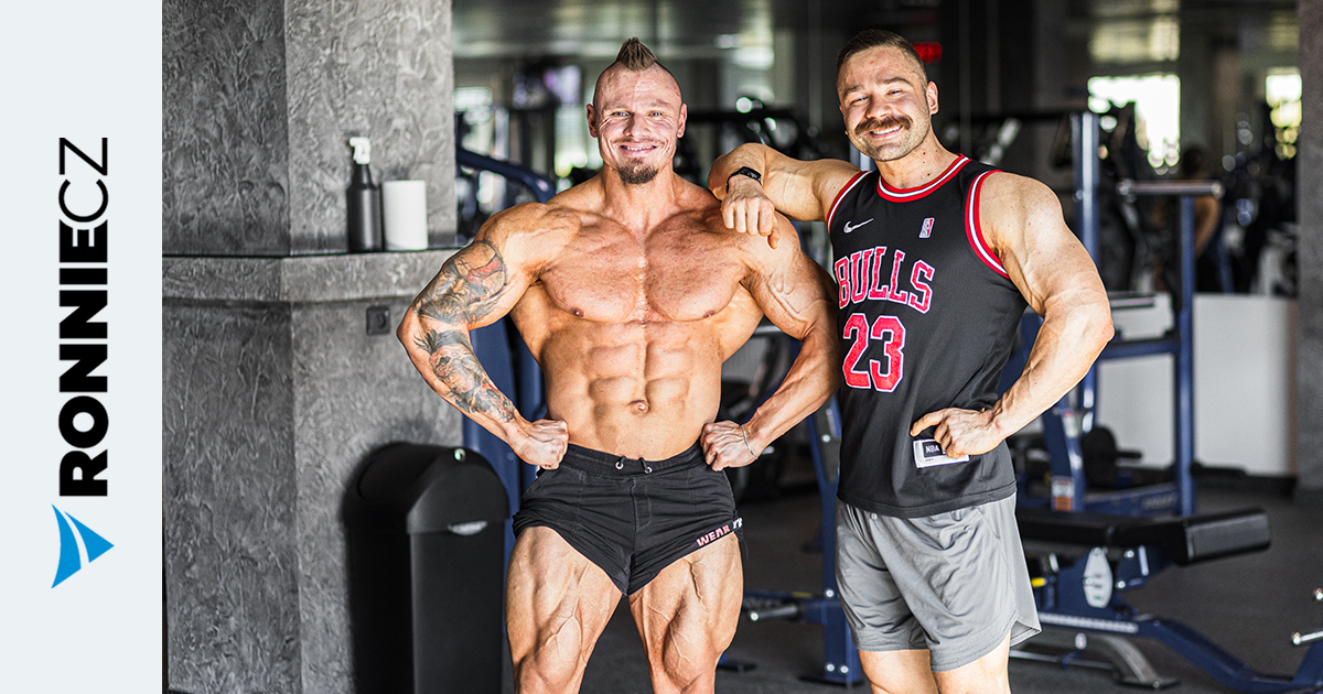 Petr Šidlo a Petr Polák - trénink zad a bicepsů